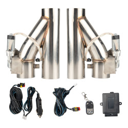 KAX 4" Exhaust Cutout Valve with Remote Control-Stainless Steel, Slant ...